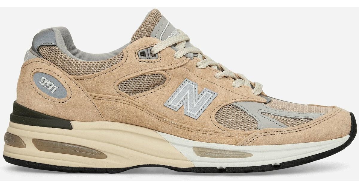 New Balance Made In Uk 991v2 Sneakers Cuban Sand / Harbor Mist / Silver ...