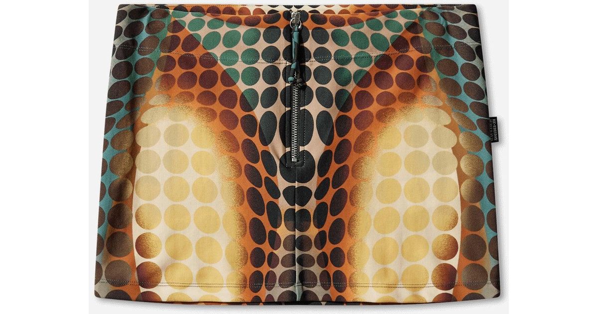 Jean Paul Gaultier Women S Re-edition Dots Skirt Orange in White | Lyst UK