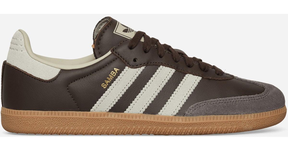 adidas Samba Og Sneakers / Putty Grey / Gold Metallic in Brown for Men ...