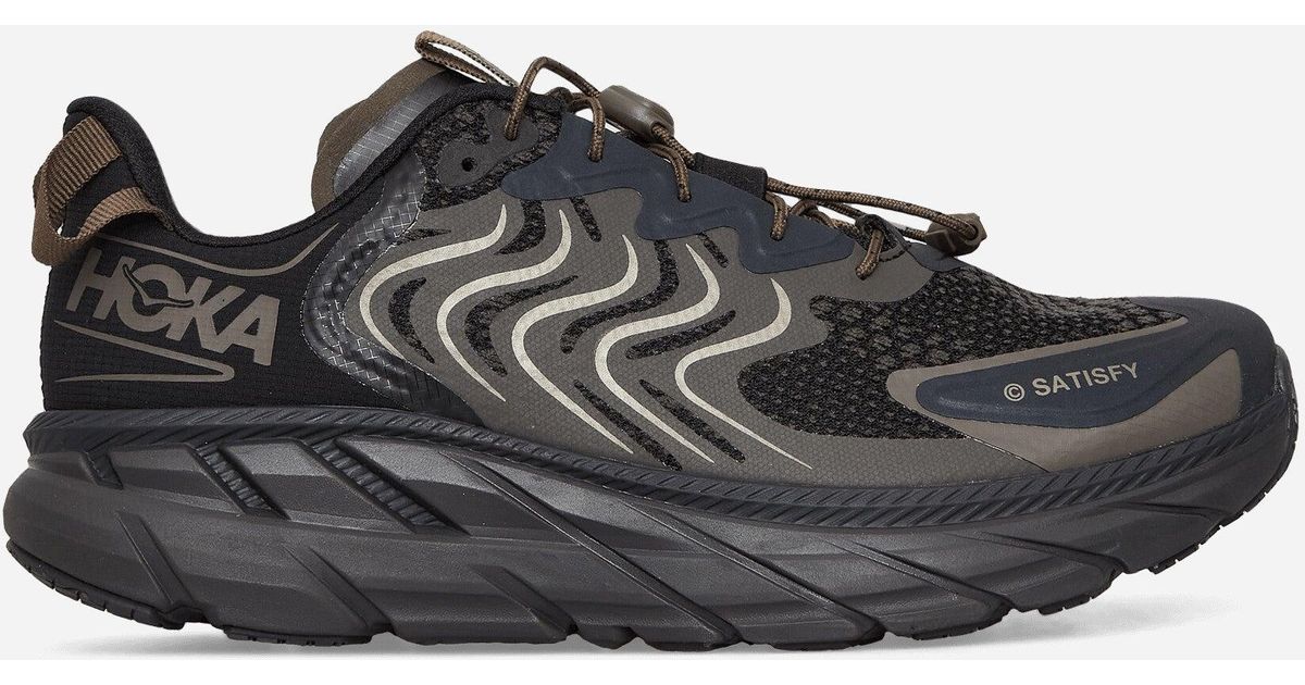 Hoka One One Satisfy Running Clifton Ls Sneakers Forged Iron in Black ...