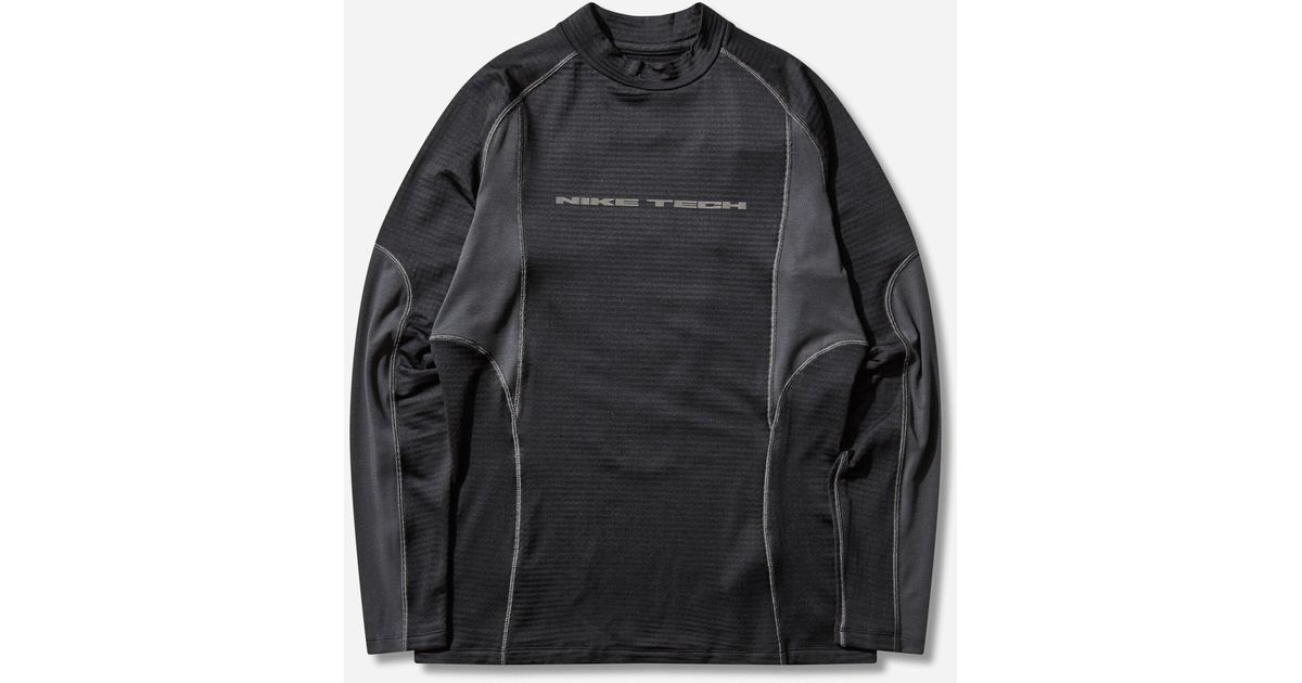 Nike Men S Tech Base Layer Longsleeve Top / Anthracite in Black for Men ...