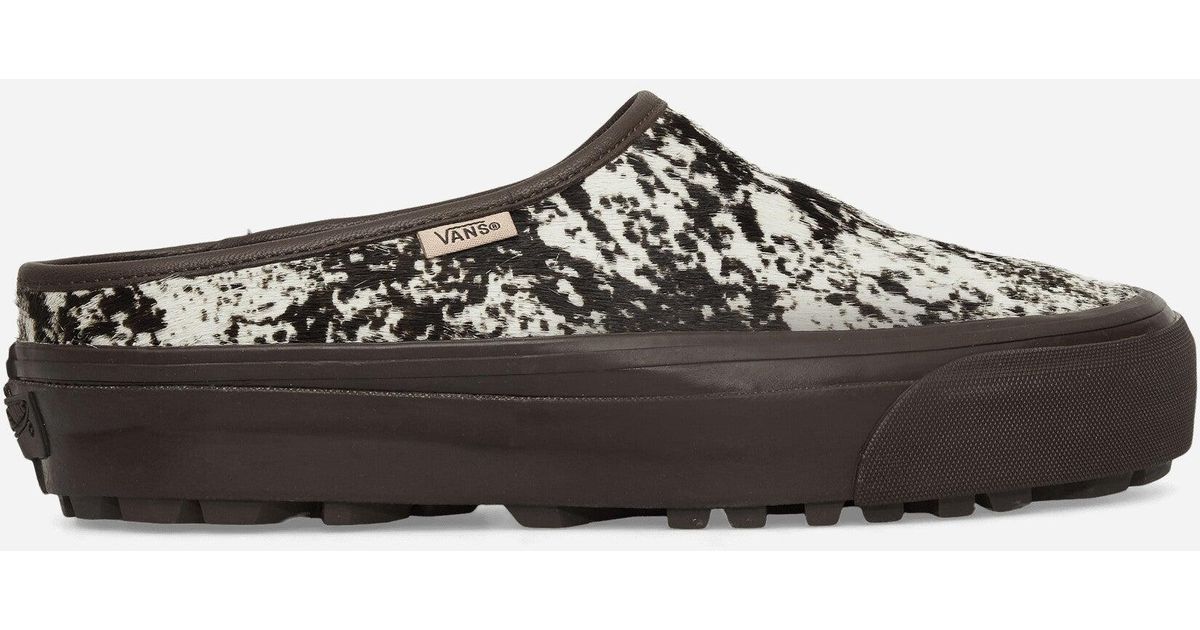 Vans Premium Style 17 Pony Hair Mules Chocolate Plum in White for Men ...
