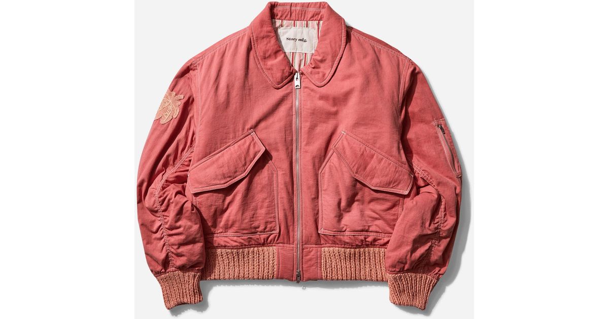 STORY mfg. Grain Jacket Ancient Wonky-Wear in Red for Men | Lyst