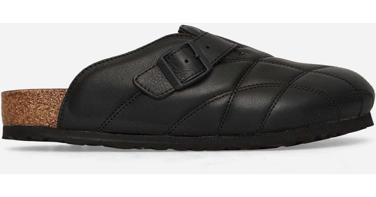 Birkenstock Boston Quilted Sandals in Black for Men | Lyst