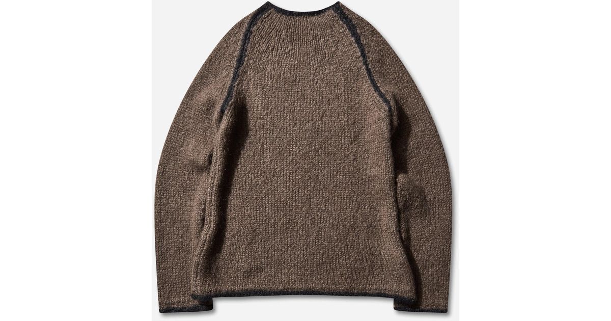 Our Legacy Men S Rider Roundneck Sweater Steel in Brown for Men | Lyst UK