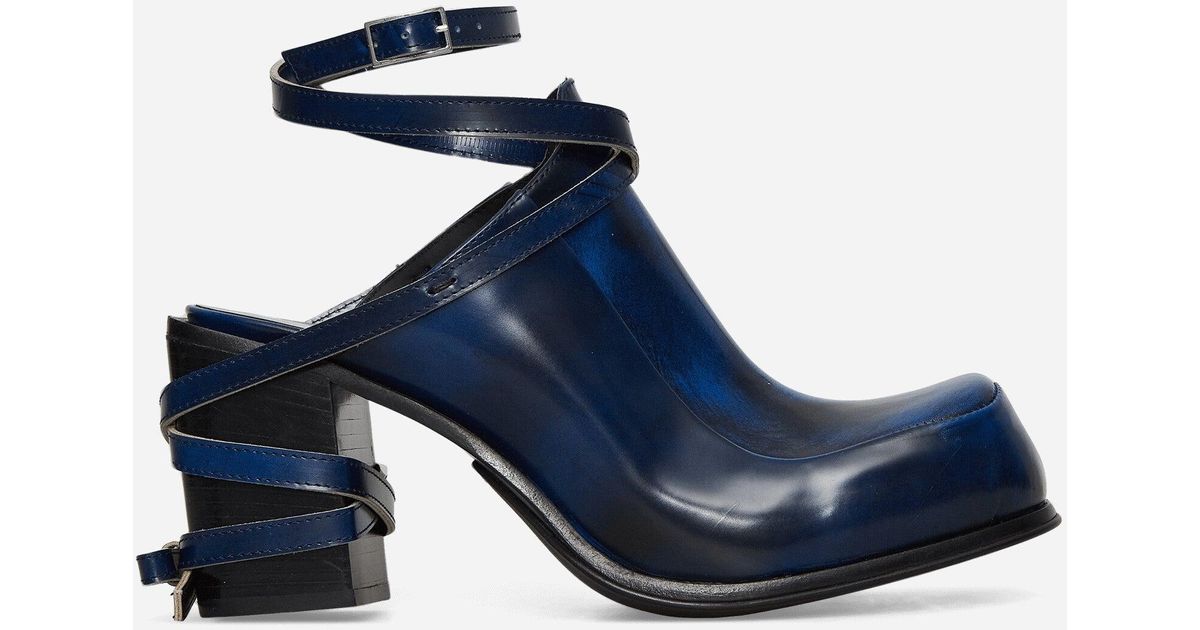 Simona Vanth Tango Brush-Off Leather Heels in Blue | Lyst