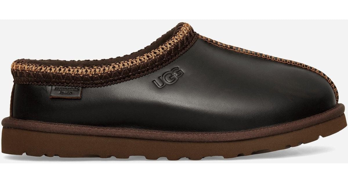 UGG Men S Tasman Leather Regenerate Sandals Ironwood in Brown for Men ...