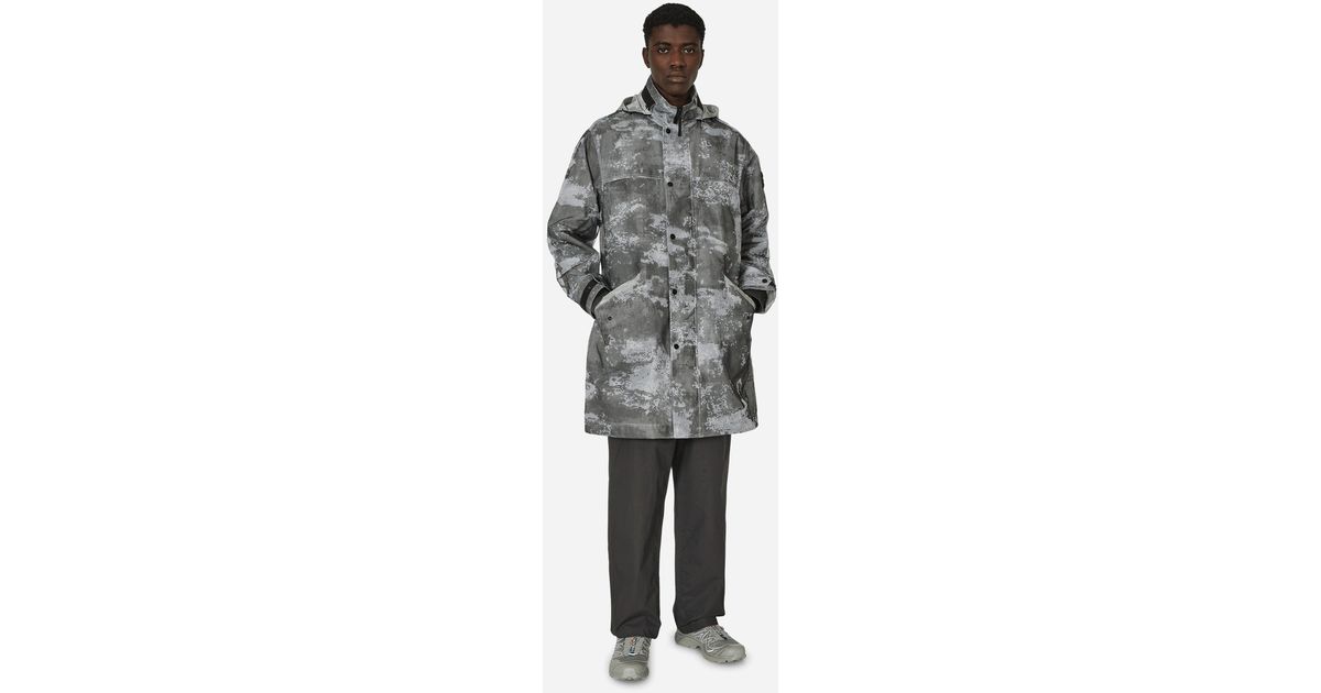 Stone Island Dissolving Grid Camo Mesh Nylon Coat Dust in Gray for Men ...