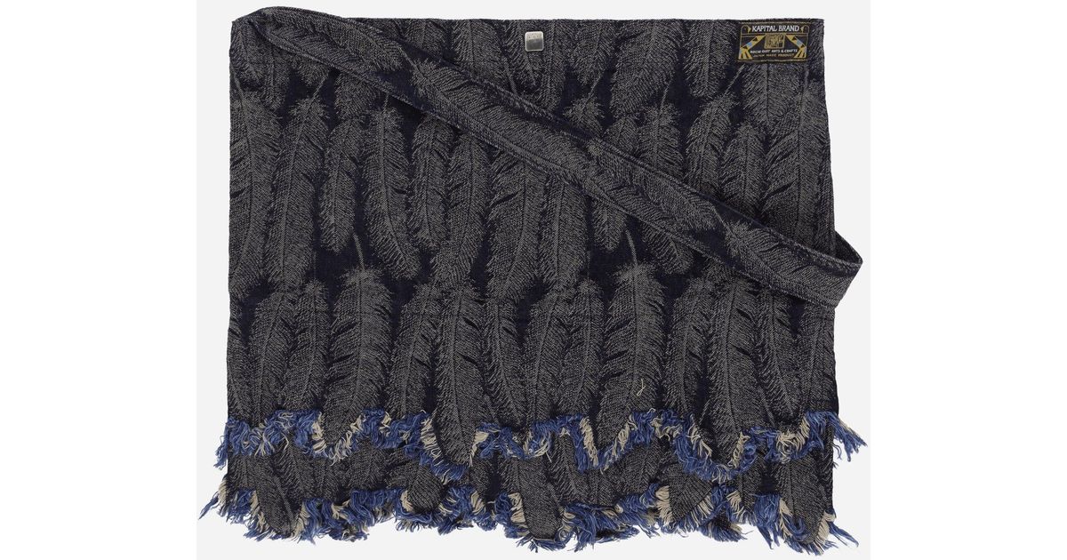 Kapital 12Oz Magpie Denim Medicine Bag (L) Dark in Black for Men | Lyst