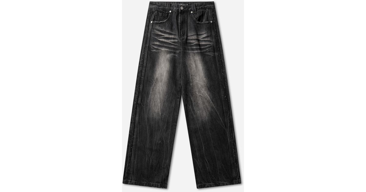 Racer Worldwide Scar Jeans in Grey for Men | Lyst UK