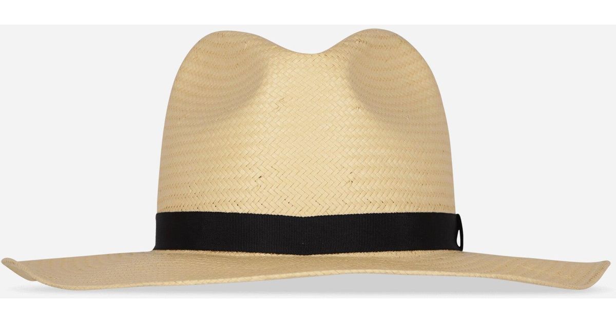 Neighborhood Paper Fedora Hat Natural in White for Men | Lyst UK