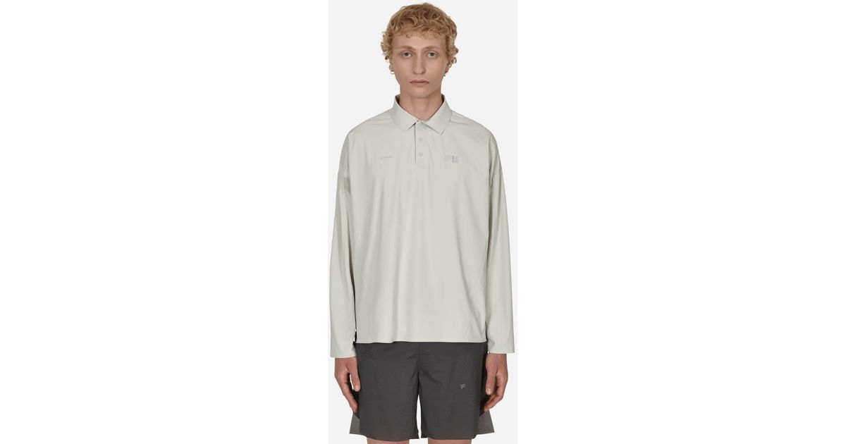 SLAM JAM Fila Redefined Longsleeve Polo Shirt in Grey for Men | Lyst UK