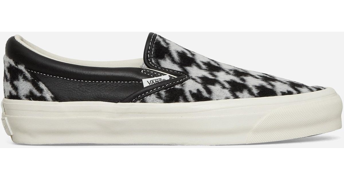 Vans Slip-On Reissue 98 Lx Sneakers Houndstooth in White for Men | Lyst
