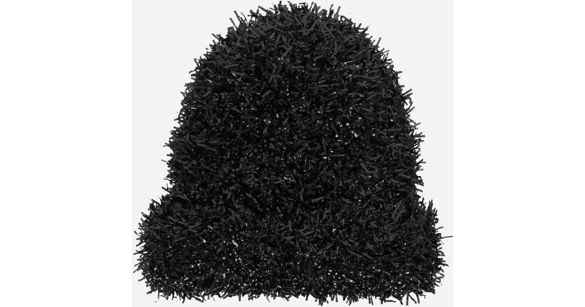 Undercover Film Fringe Knit Cap in Black | Lyst UK