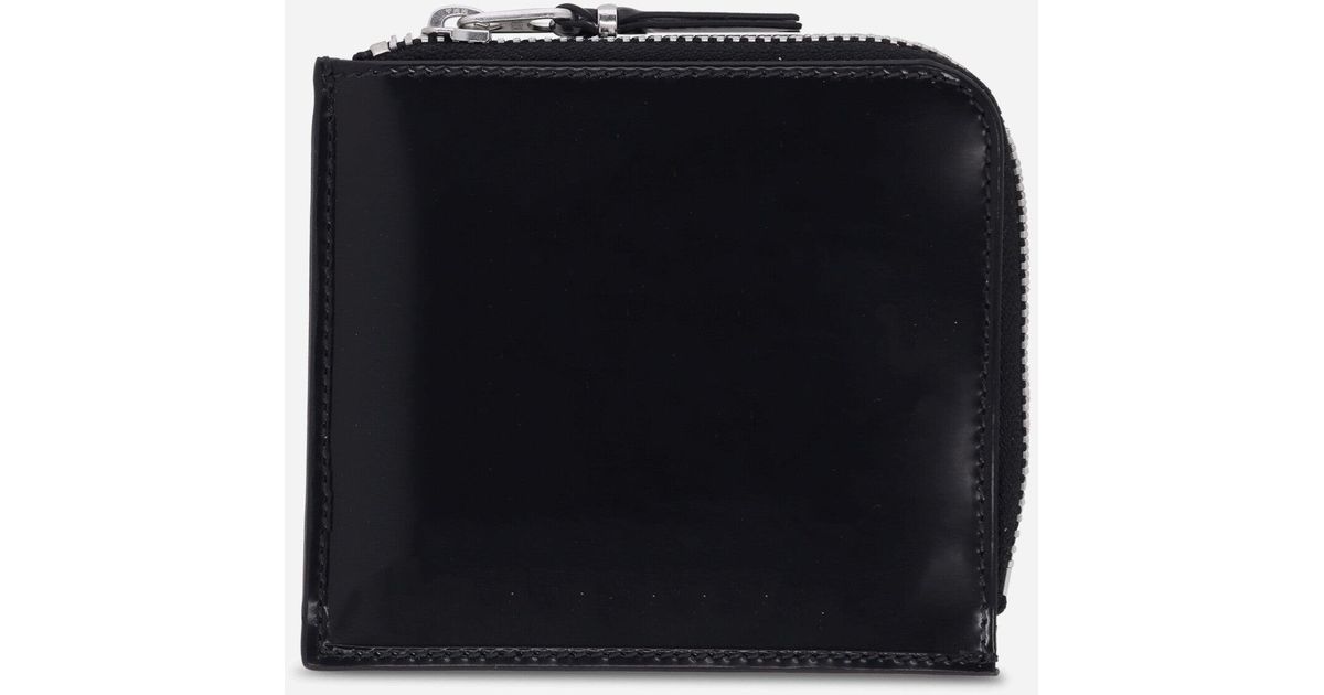 Comme des Garçons Mirror Inside Zip Around Wallet Black / Silver for ...