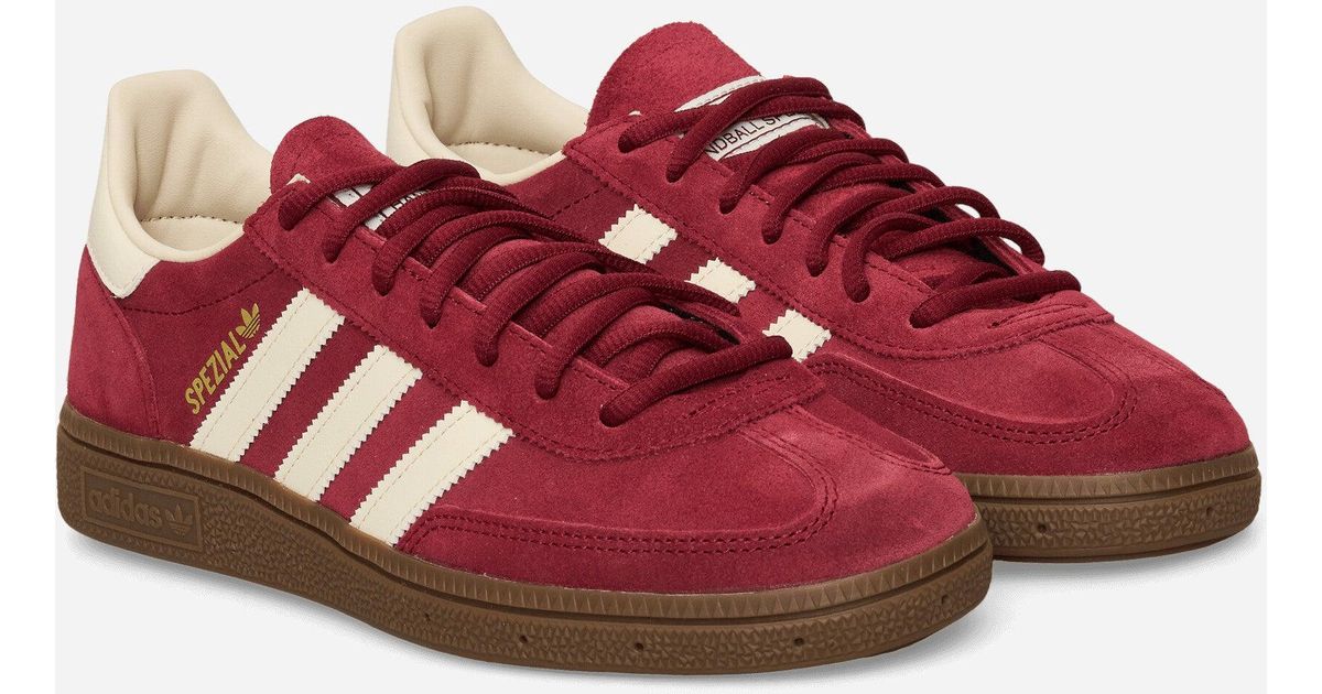 adidas Handball Spezial Sneakers Noble Maroon / Cream White in Red for ...