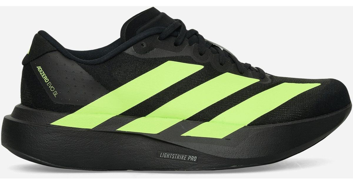 adidas Adizero Evo Sl Sneakers Core Black / Lucid Lemon in Green for ...