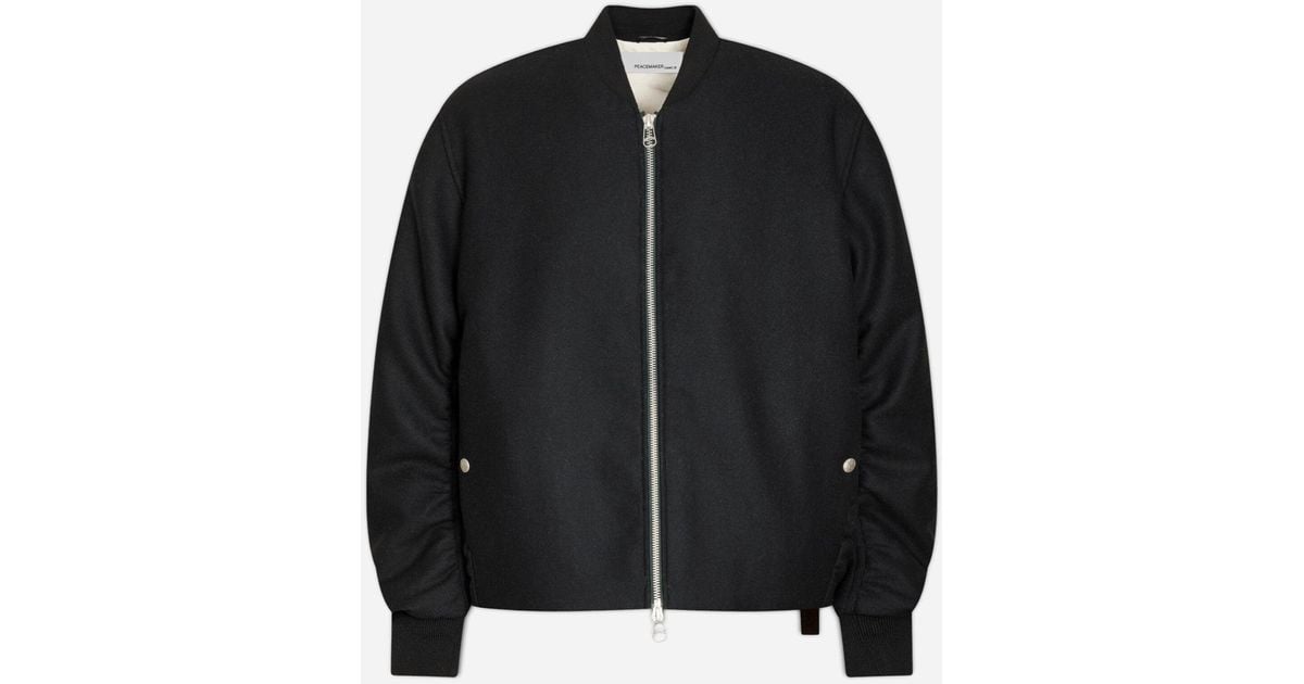 Oamc Peacemaker Men S Minimal Bomber Jacket in Black for Men | Lyst UK