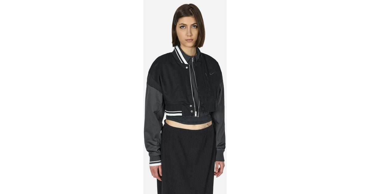 Nike Destroyer Cropped Canvas Jacket / Anthracite in Black | Lyst