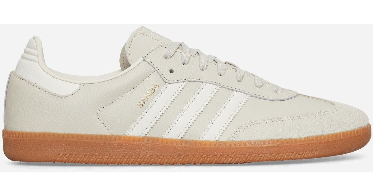 adidas Wmns Samba Og Sneakers Aluminum / Chalk White / Wonder Be | Lyst