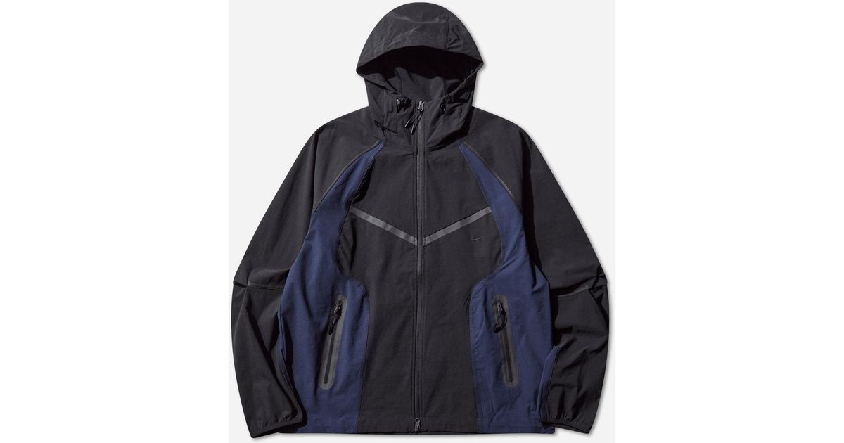 Nike Men S Tech Dri-fit Color-block Windrunner Loose Jacket Black ...