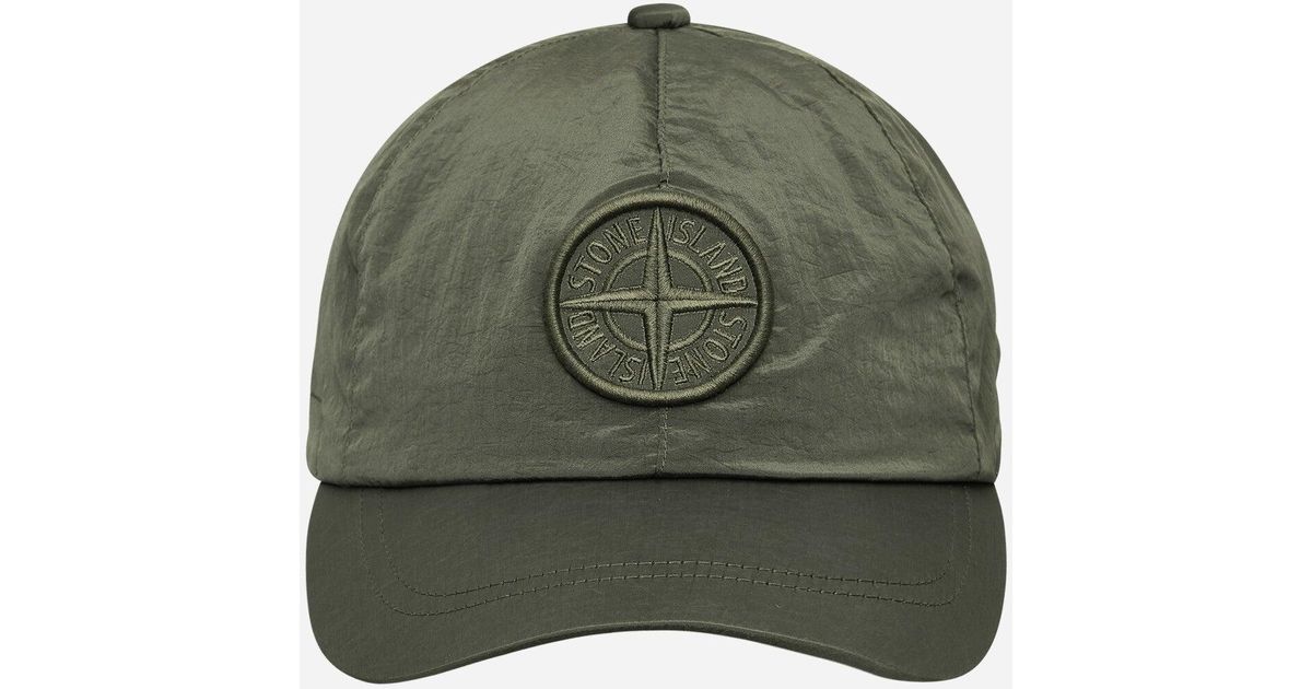 Stone Island Nylon Metal Cap Musk in Green for Men | Lyst