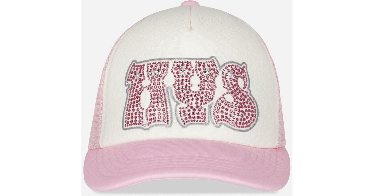 Hysteric Glamour Hypnotized Logo Rhinestone Mesh Cap in Pink for Men | Lyst
