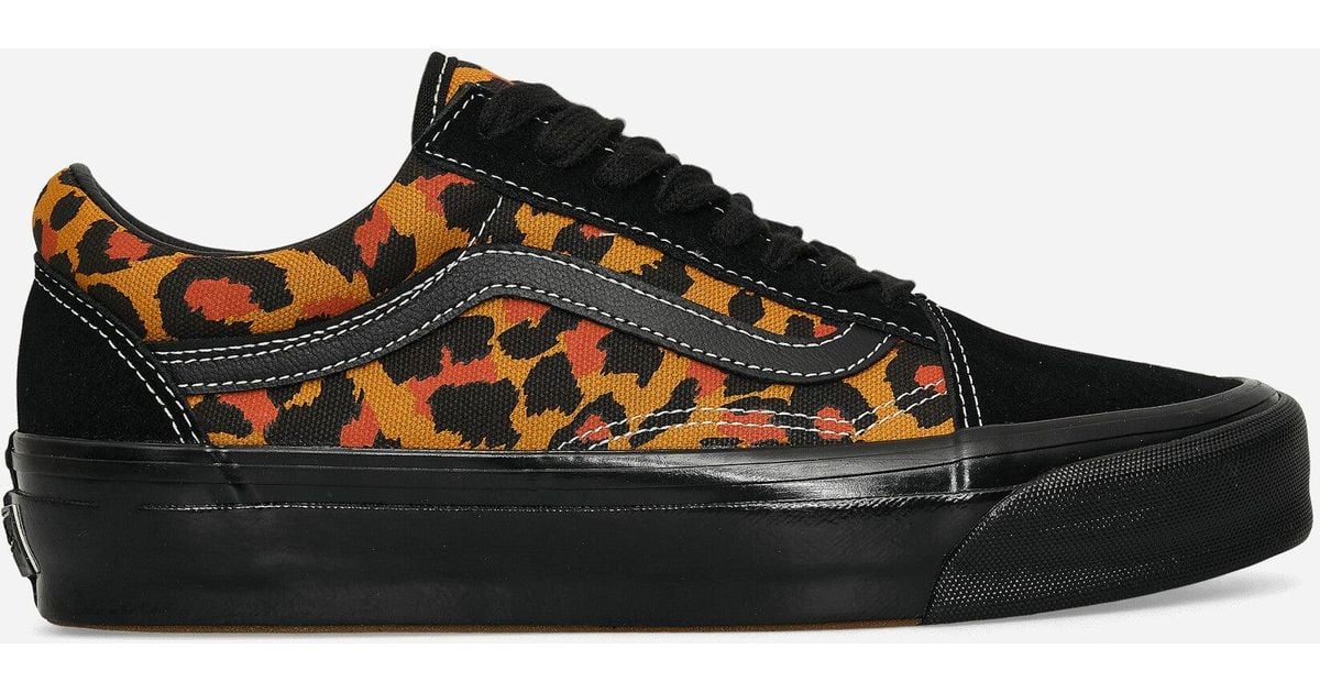 Vans Premium Old Skool Leopard Sneakers Black / Orange for Men | Lyst