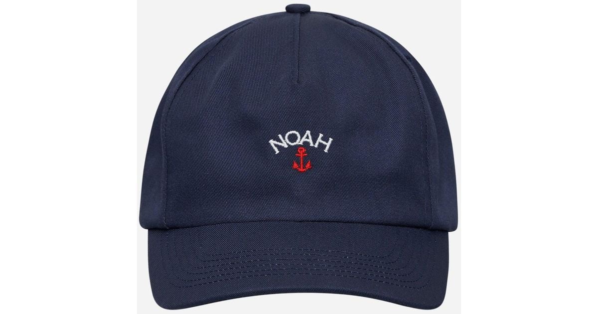 Noah Anchor Logo 5-panel Cap Navy in Blue for Men | Lyst UK