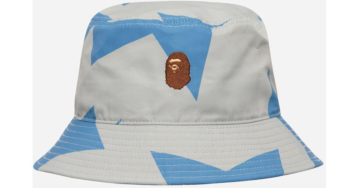 A Bathing Ape Sta Pattern Bucket in Blue for Men | Lyst