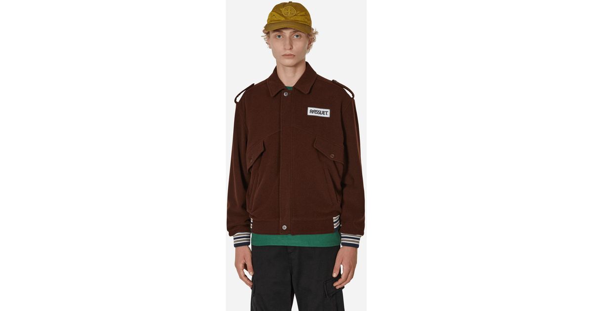 Rassvet (PACCBET) Painting Harrington Jacket in Brown for Men | Lyst