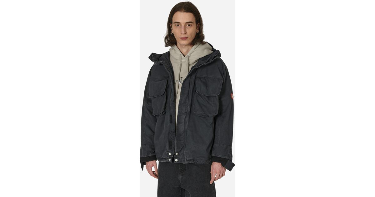 Cav Empt Overdye Hood Zip Jacket Charcoal in Black for Men Cav Empt Overdye Hood Zip Jacket Charcoal in Black for Men