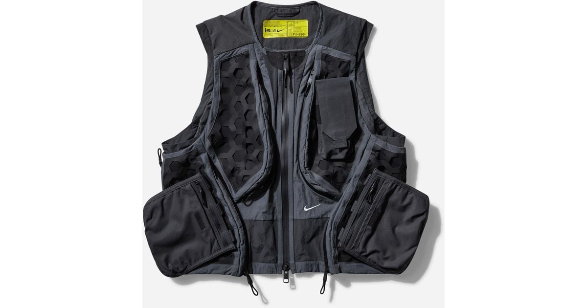 Nike ISPA Modular Multi-Pocket Vest in Black for Men | Lyst