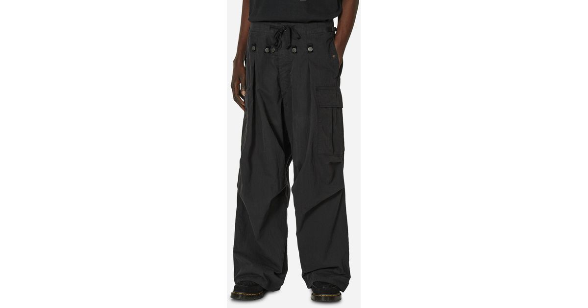 Kapital Rip Stop Jumbo Cargo Pants in Black for Men | Lyst