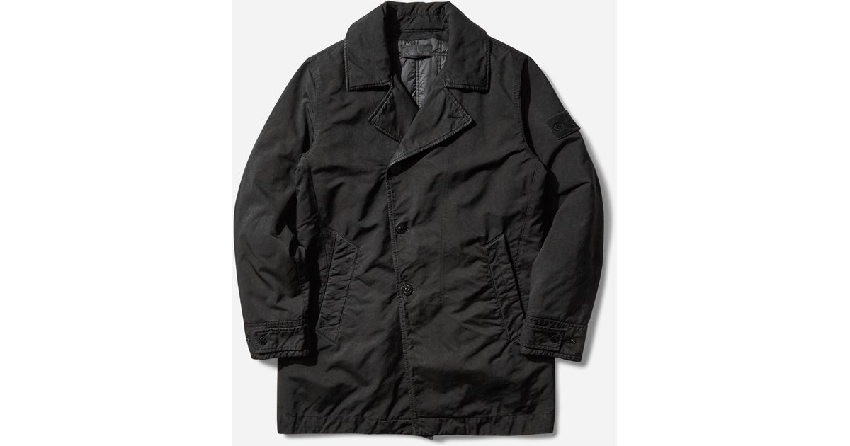 Stone Island Men S Ghost David-tc Coat in Black for Men | Lyst