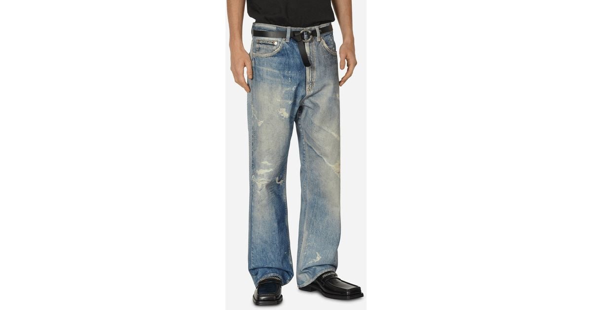 Our Legacy Digital Denim Print Third Cut Jeans in Blue for Men | Lyst