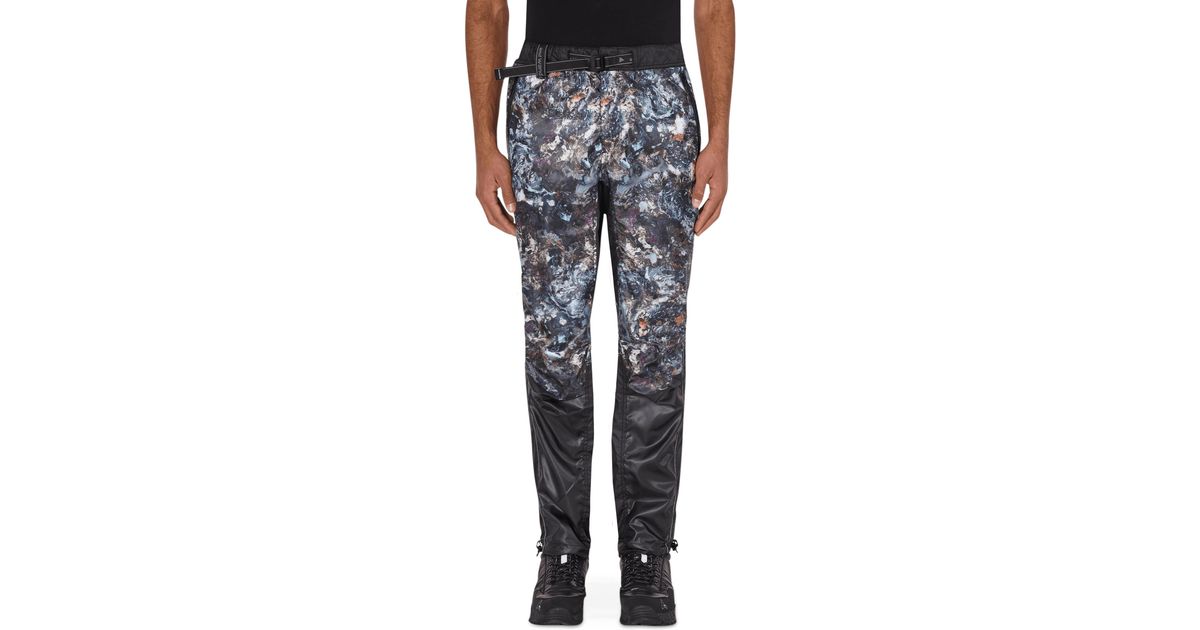 and wander Stone Printed Ripstop Pants in Black for Men | Lyst UK