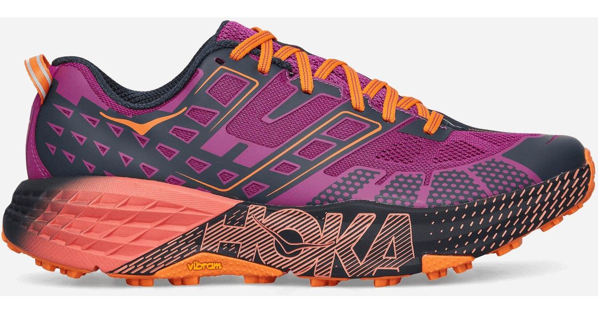 Hoka One One Speedgoat 2 Sneakers Wild Flower / Electric Tangerine in Purple for Men | Lyst