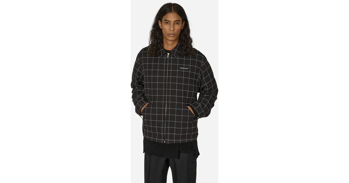 Undercover Grid Jacket in Black for Men | Lyst