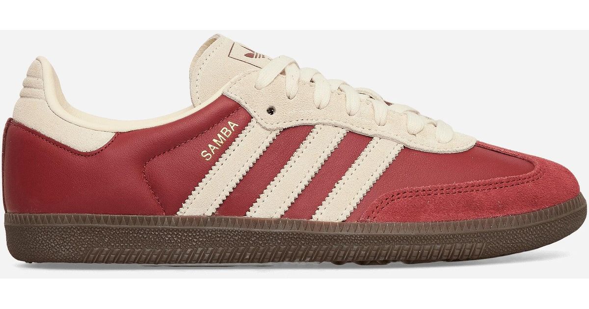adidas Samba Og Sneakers Preloved Ruby Cream in White for Men | Lyst UK