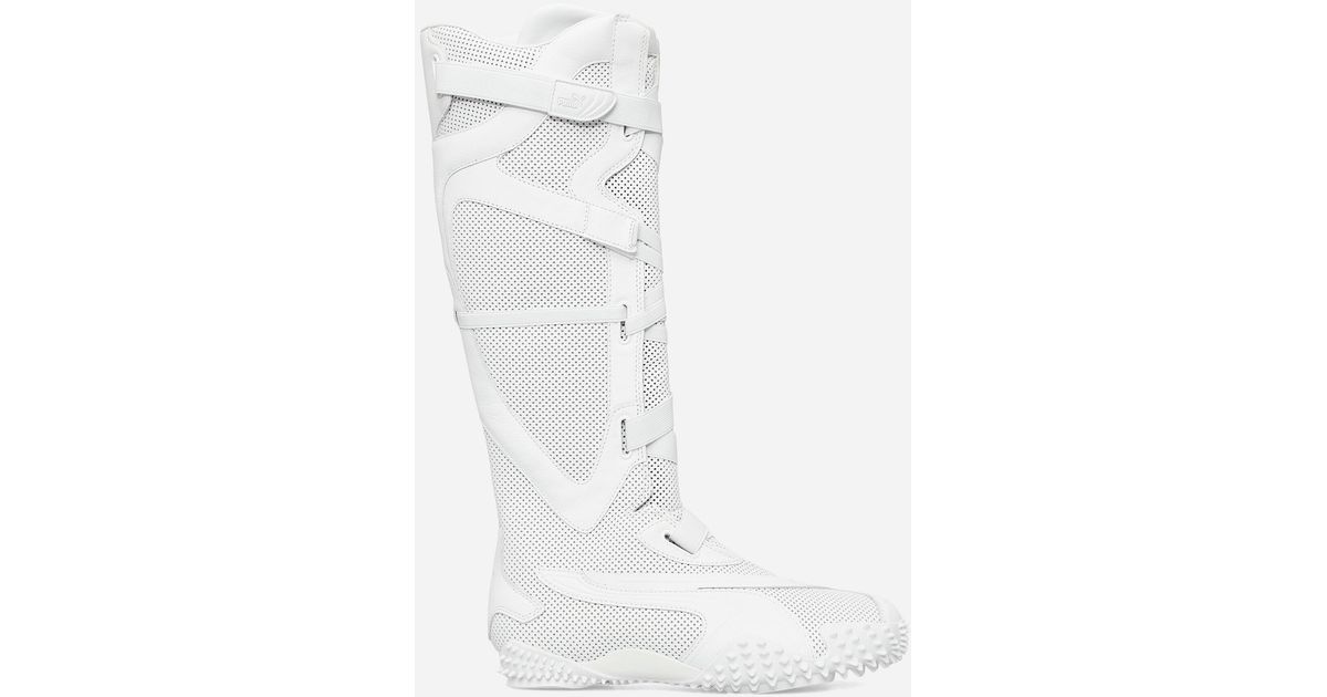 PUMA S Mostro Leather Boots in White | Lyst