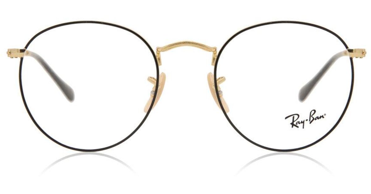 Ray-Ban Ray-Ban Rx3447V Round Metal 2991 in Black | Lyst UK