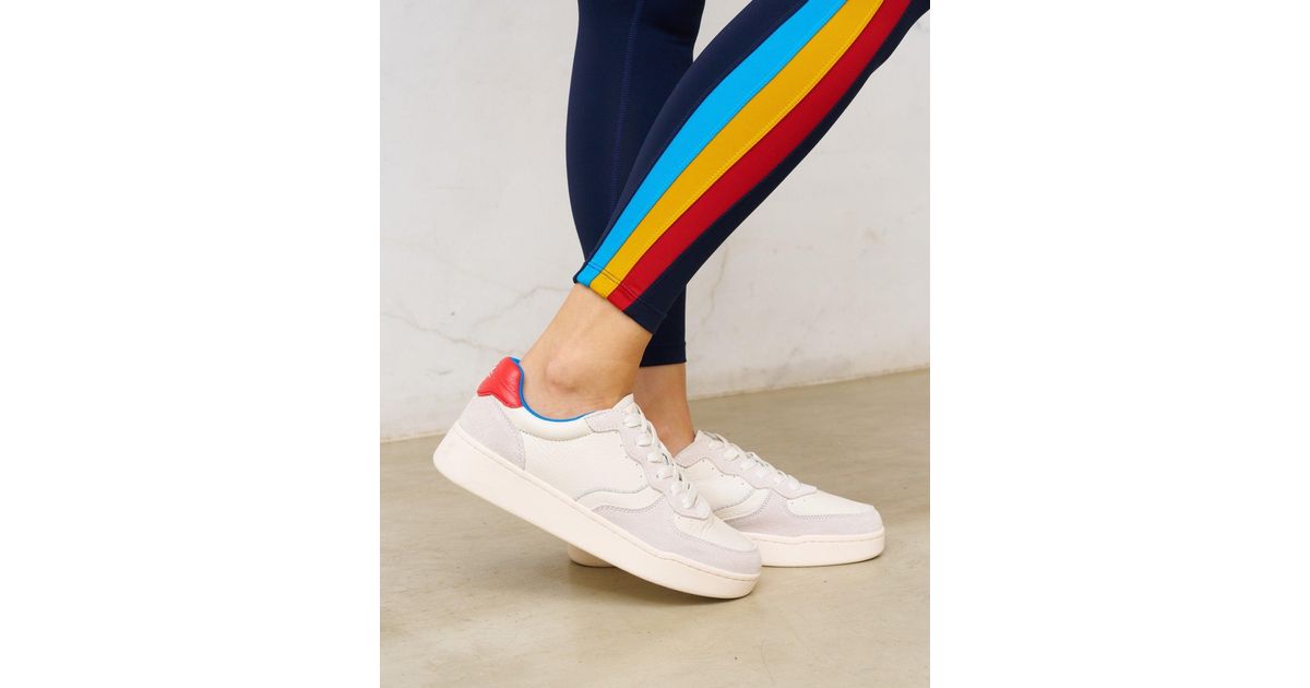 Soludos Womens_sneakers_the Roma_leather Colors_white - Red - French Blue | Lyst