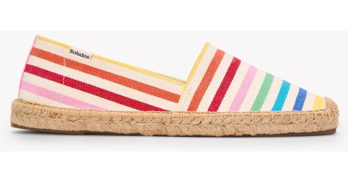Soludos The Original Espadrille - Classic Stripes - Rainbow in Pink | Lyst
