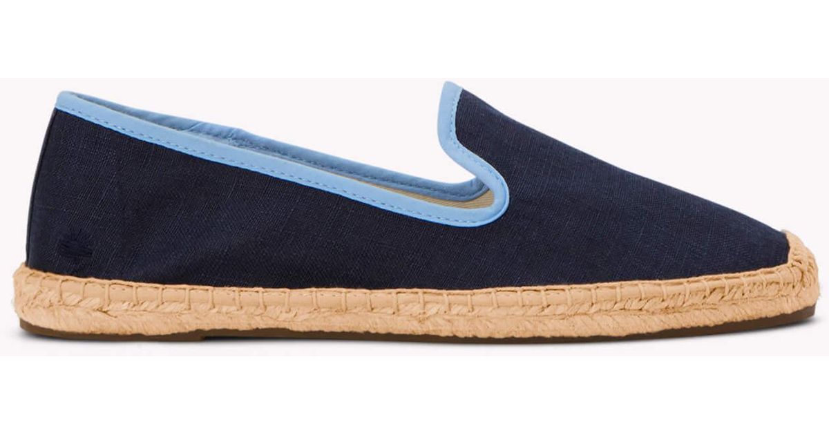Soludos The Smoking Slipper - Contrast Piping - Dark Navy / Light Blue ...