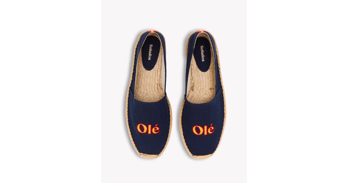 Soludos Original Espadrille | Embroidery | Spain 24 - Armada Blue for ...
