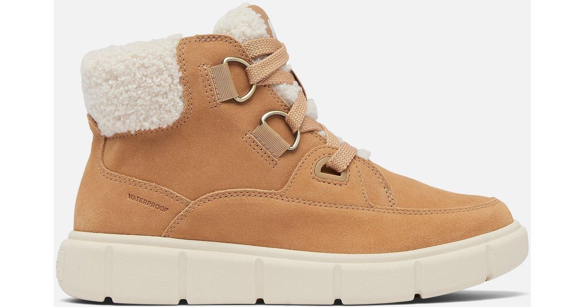 Sorel Explorer Iii Nw Lace Waterproof Lace-Up Boots in Natural | Lyst UK