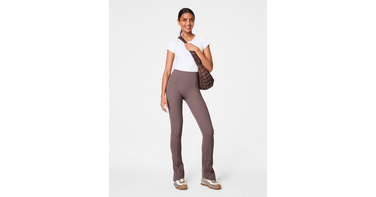 Spanx Shapetm Coreluxe Micro Flare Pant With Mid-tummy Compression in White | Lyst