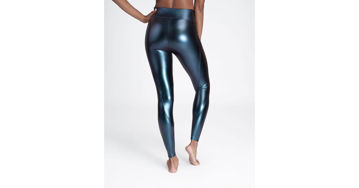 Spanx Synthetic Liquid Leggings In Blue Lyst