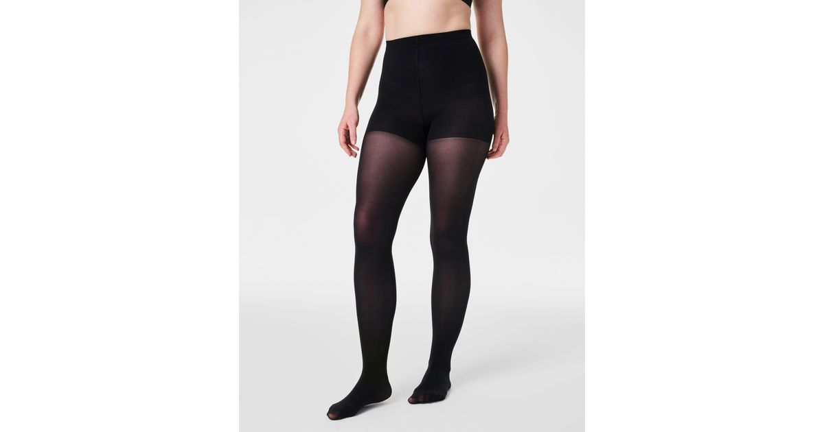 Spanx Shape Shorty Tights in Black | Lyst